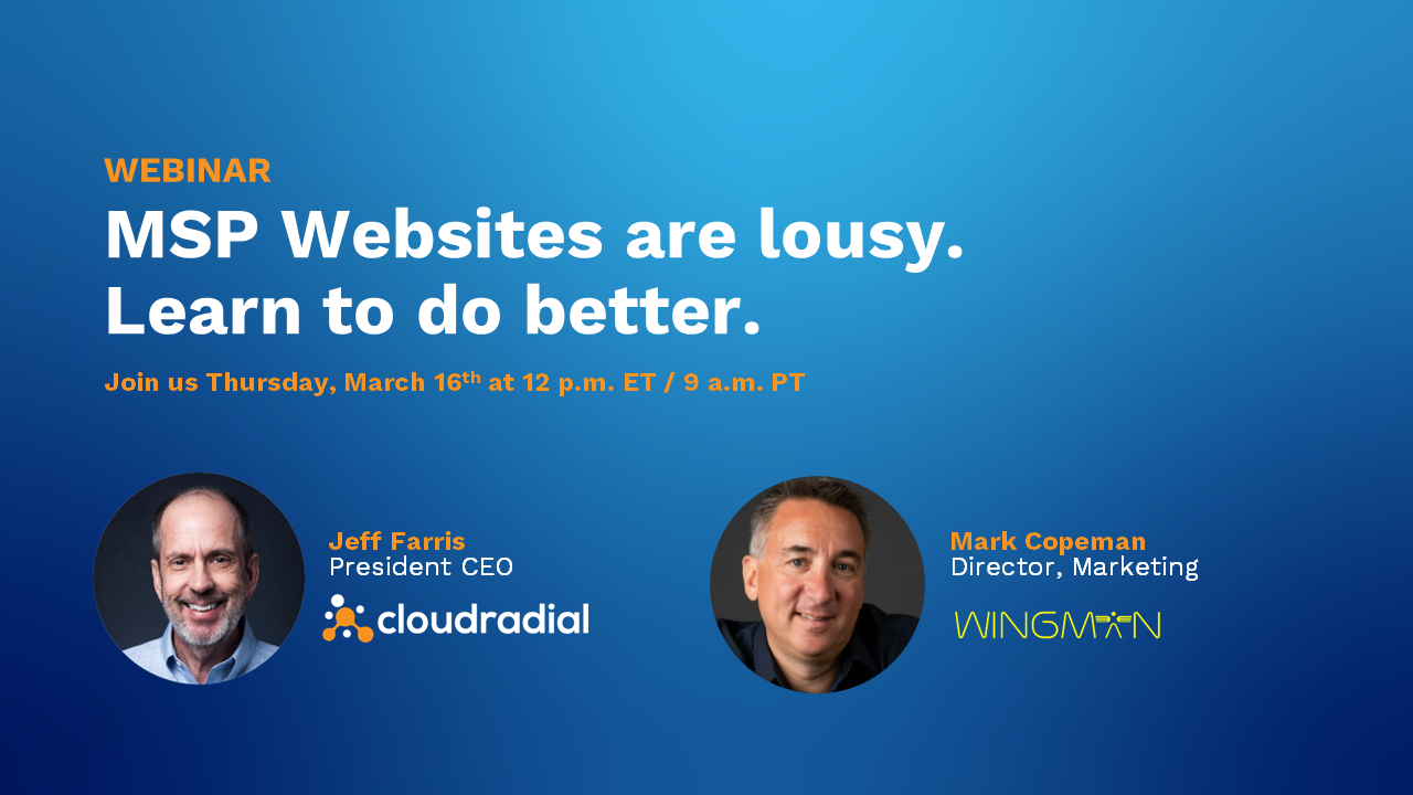 CloudRadial / Wingman Webinar Registration Page
